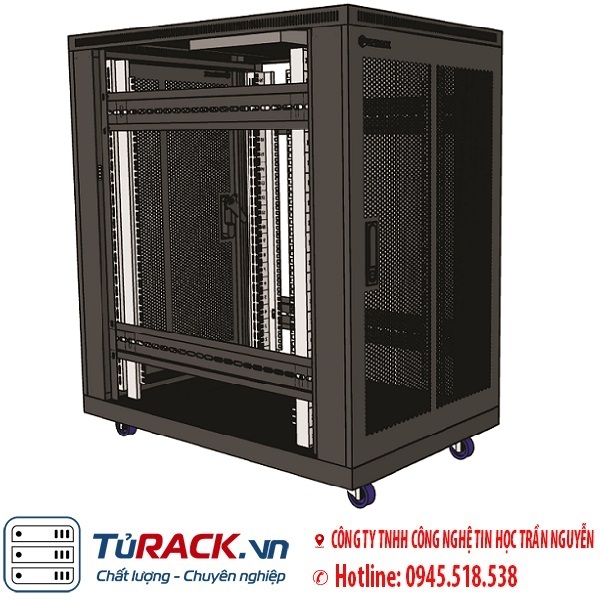 Tủ rack 19 inch 20U UNR-20UD1000 2 cửa lưới