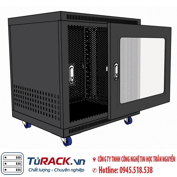Tủ rack 10U UNR N10U-D600 cửa lưới mẫu mới