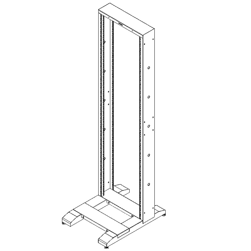 Tủ rack 42U VIETRACK 2 Post Open Rack VRO42G200
