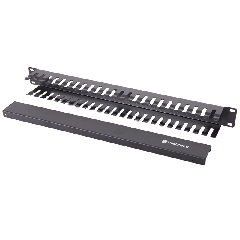 Thanh quản lý cáp ngang 1U Vietrack VRMH01-1F