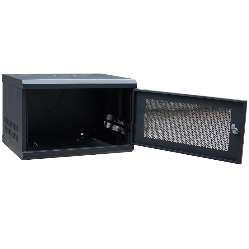 Tủ rack treo tường 19 inch 6U D400 TMC TM640WBN-B cửa lưới màu đen