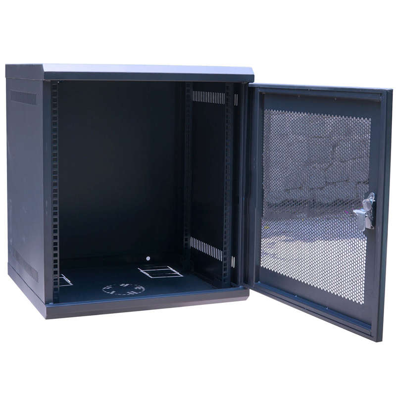 Tủ Rack TMC 12U Treo Tường D500 Cửa Lưới, Màu Đen TM125WBN-B