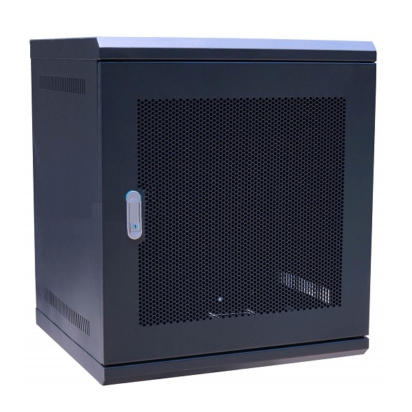 Tủ Rack TMC 12U Treo Tường D600 Cửa Lưới, Màu Đen TM126WBN-B