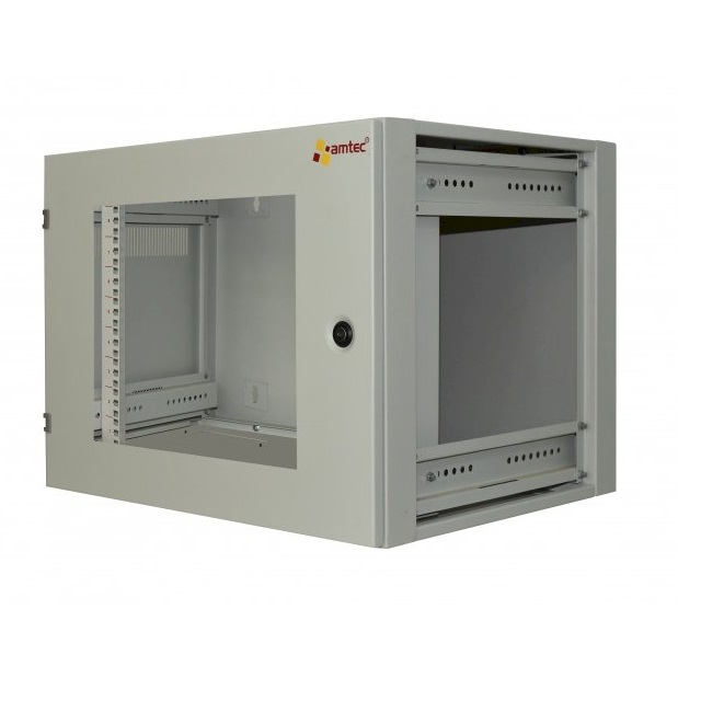 Tủ rack treo tường 15U C-CLASS Amtec AMW15 cửa mica trắng